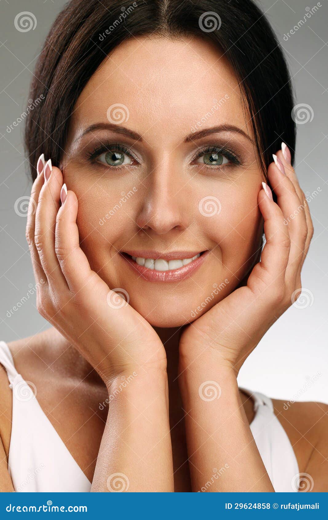 Beautiful Woman with Natural Makeup Stock Photo - Image of european ...
