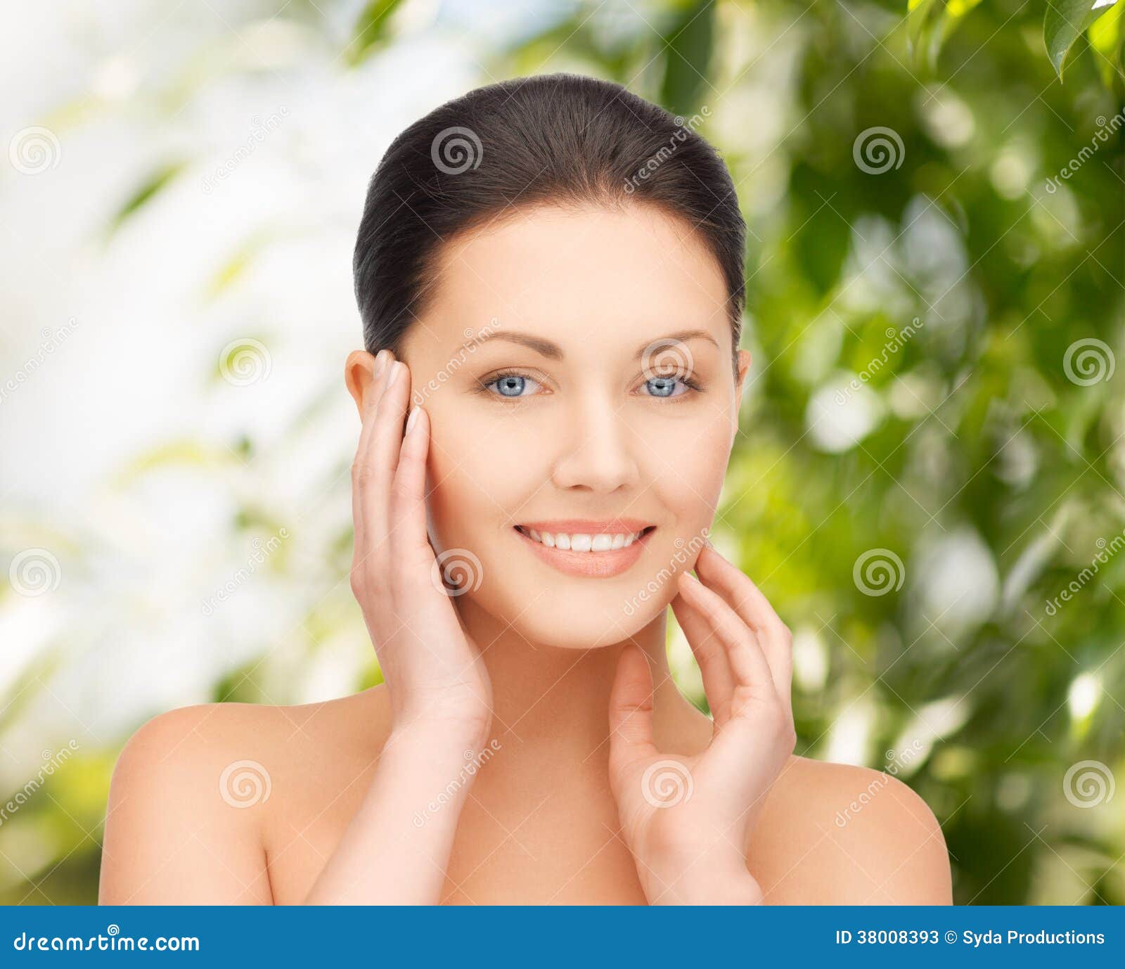 Beautiful woman on nature stock image. Image of natural - 38008393