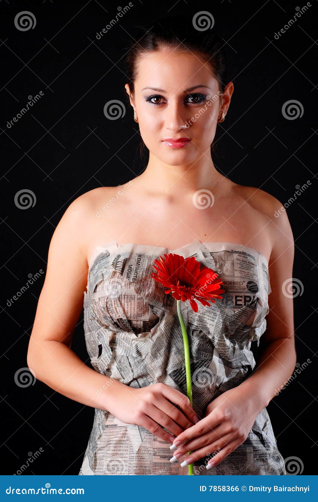 Beautiful Woman and Newspaper Stock Photo - Image of fashion, magazine ...