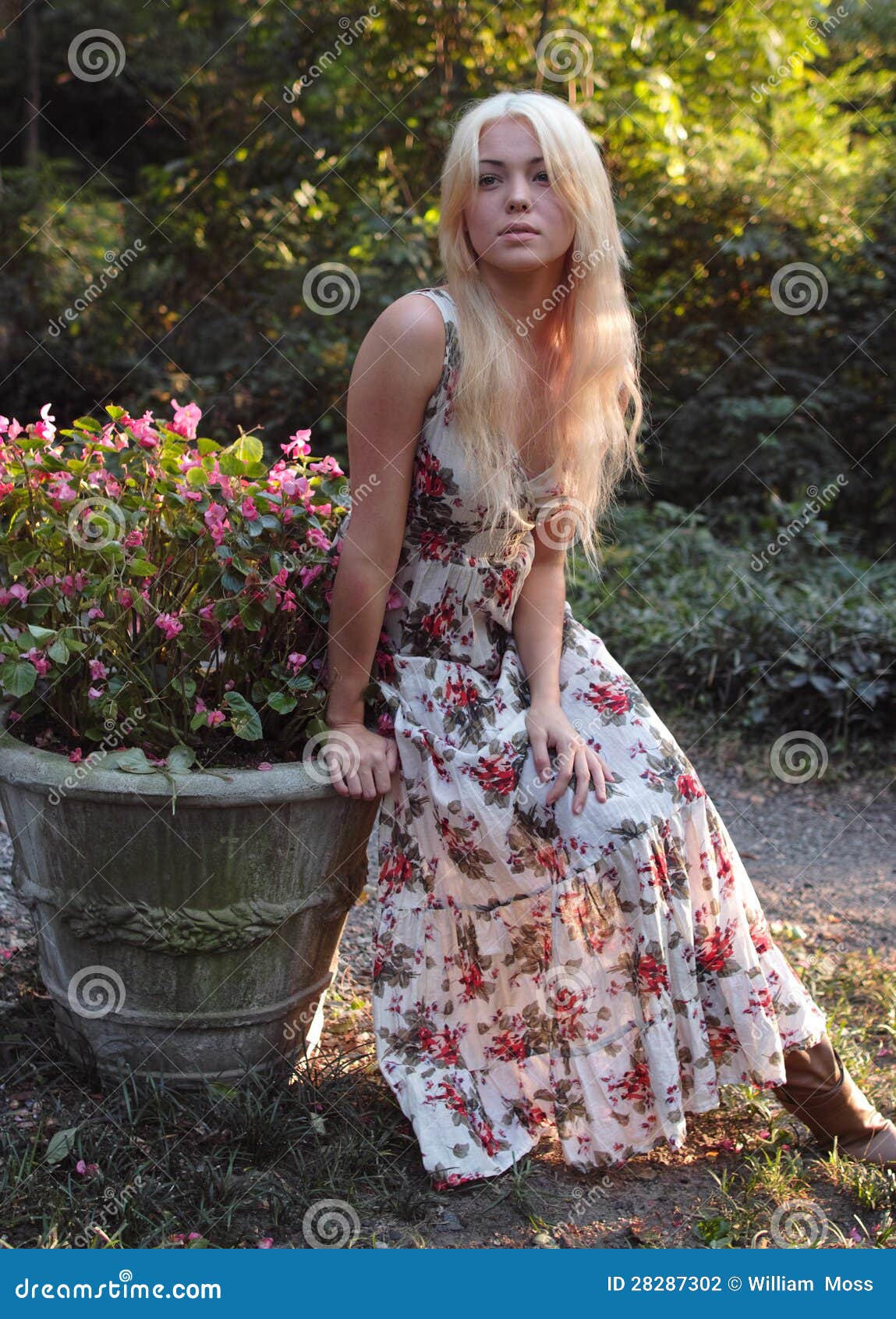 Beautiful Woman Outdoors in Spring Stock Photo - Image of adult, beauty ...