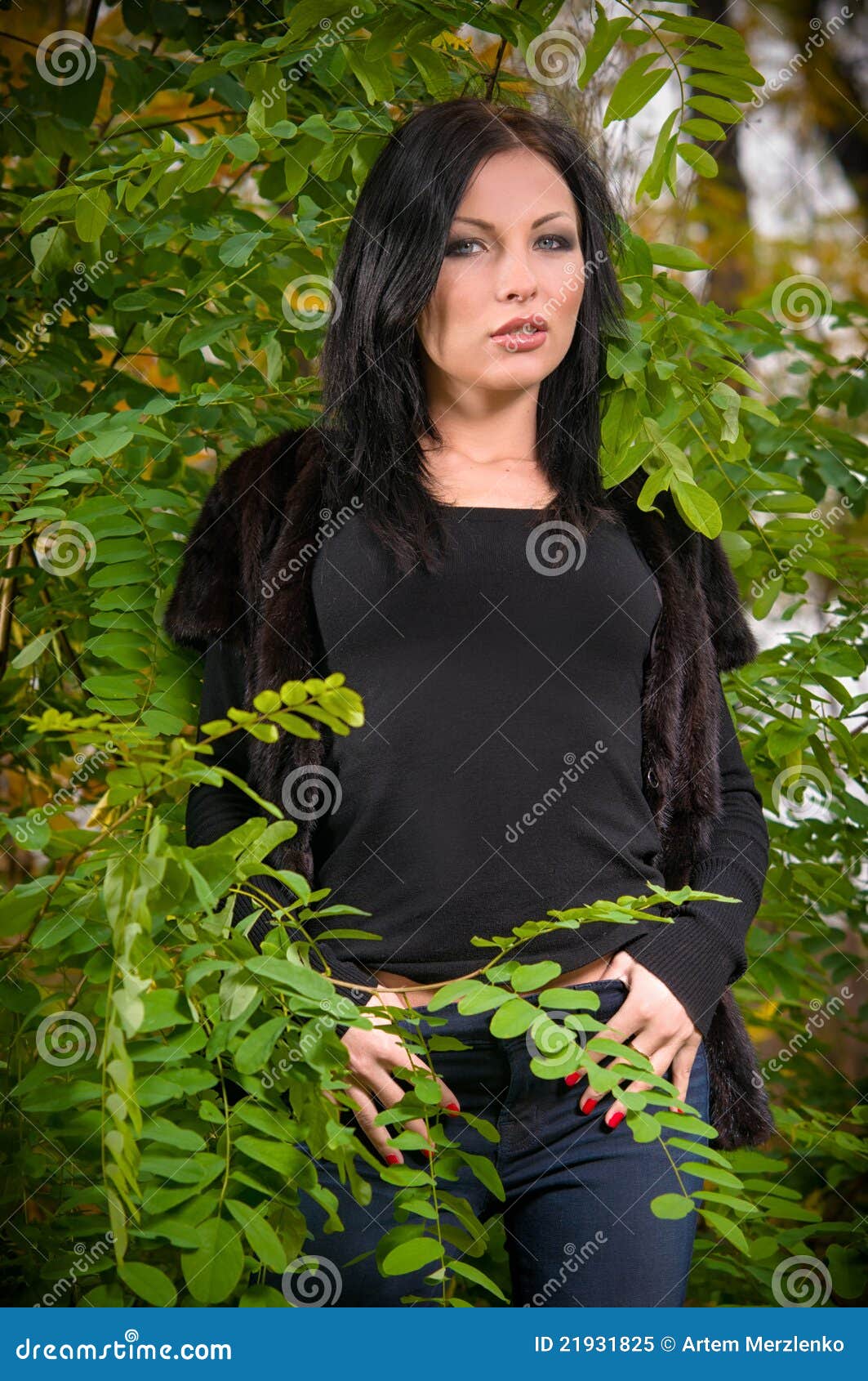 Beautiful Woman in the Park Stock Image - Image of cheerful, meadow ...
