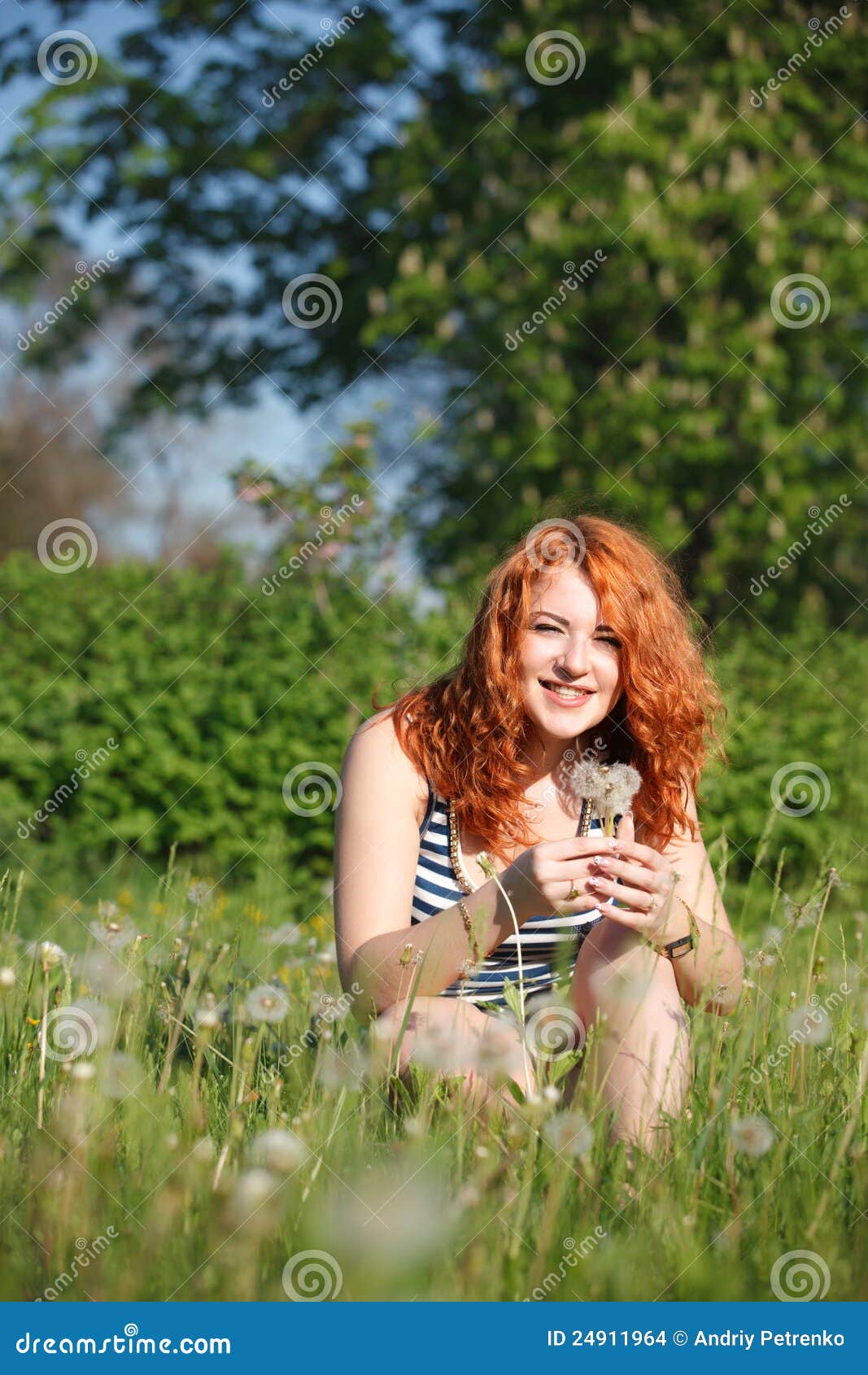 Beautiful Woman in the Park Stock Photo - Image of female, happiness ...