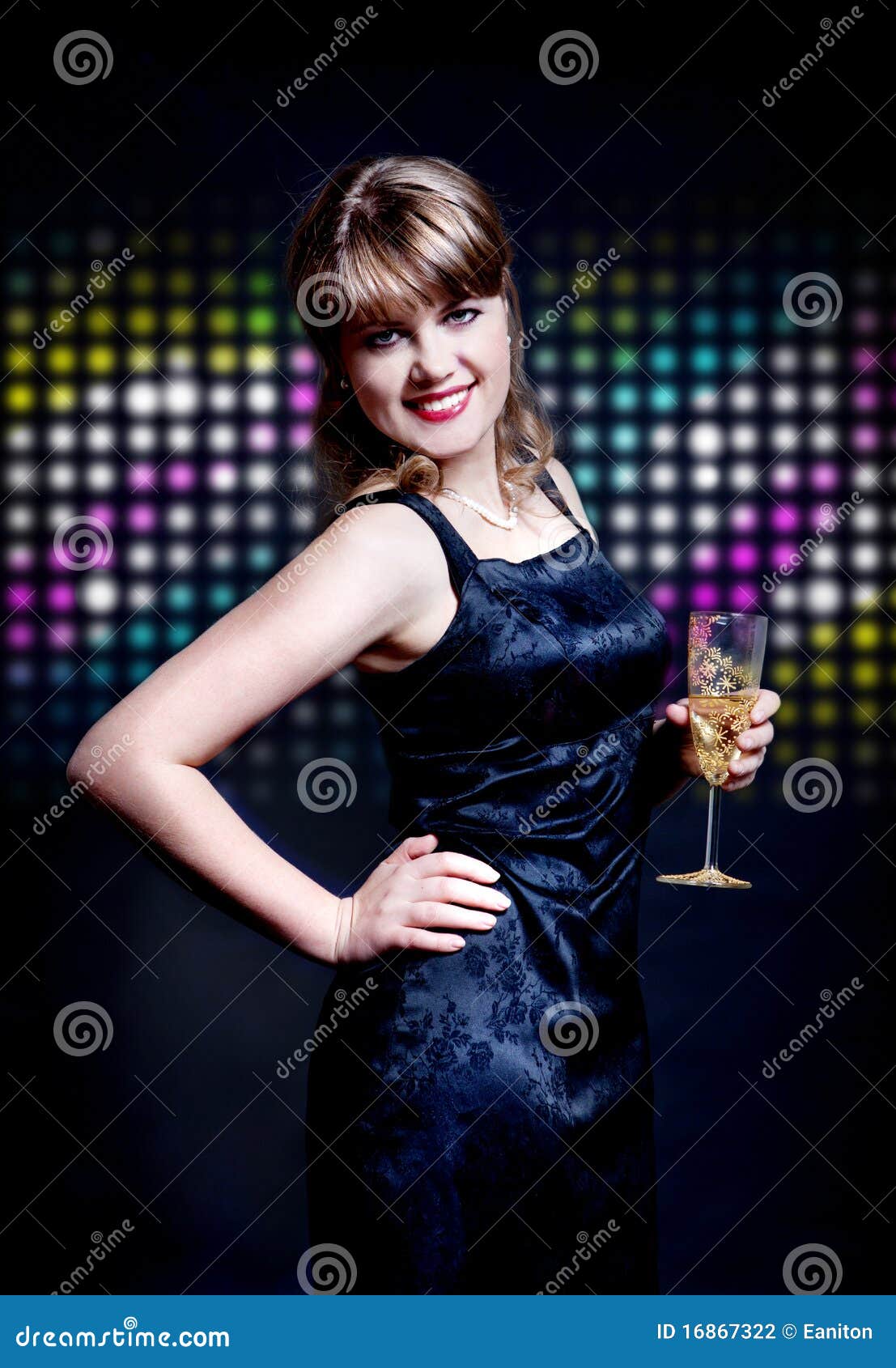 Beautiful Woman on the Party Stock Photo - Image of attractive, drink ...