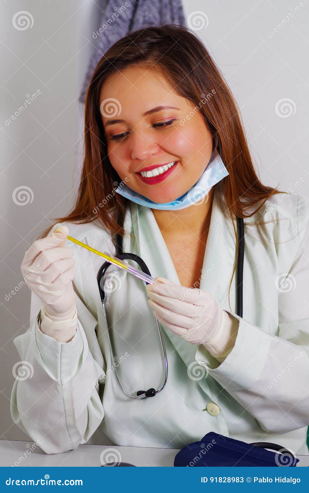 Beautiful Woman Patient Having Dental Treatment At Dentist`s Office