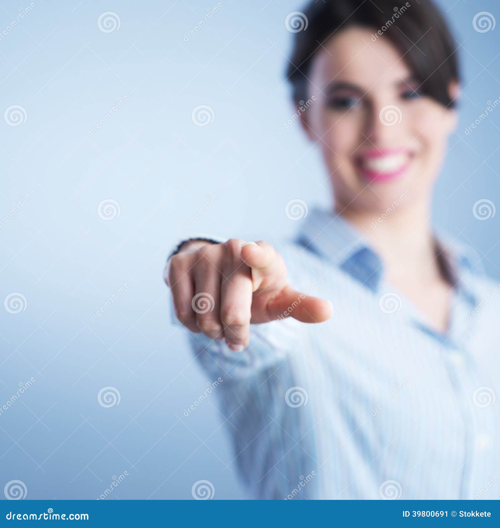 Beautiful woman pointing stock image. Image of happiness - 39800691