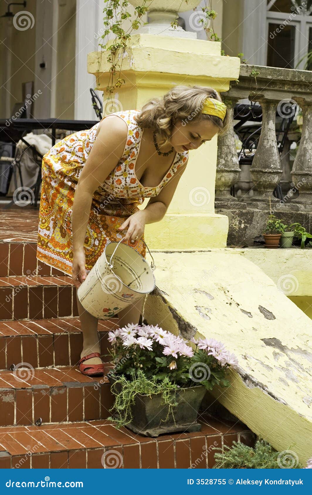 Beautiful woman at porch stock image. Image of casual - 3528755