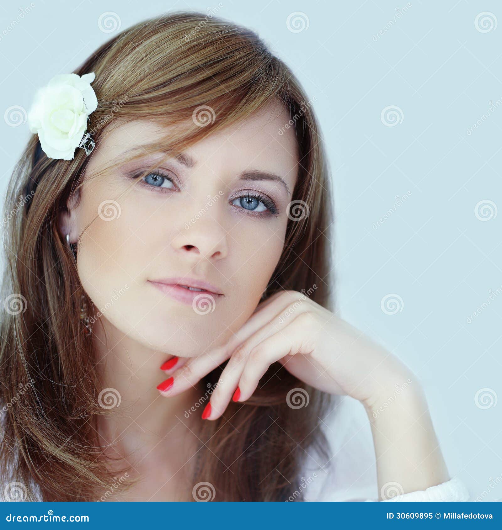 Beautiful woman, portrait stock image. Image of perfect - 30609895