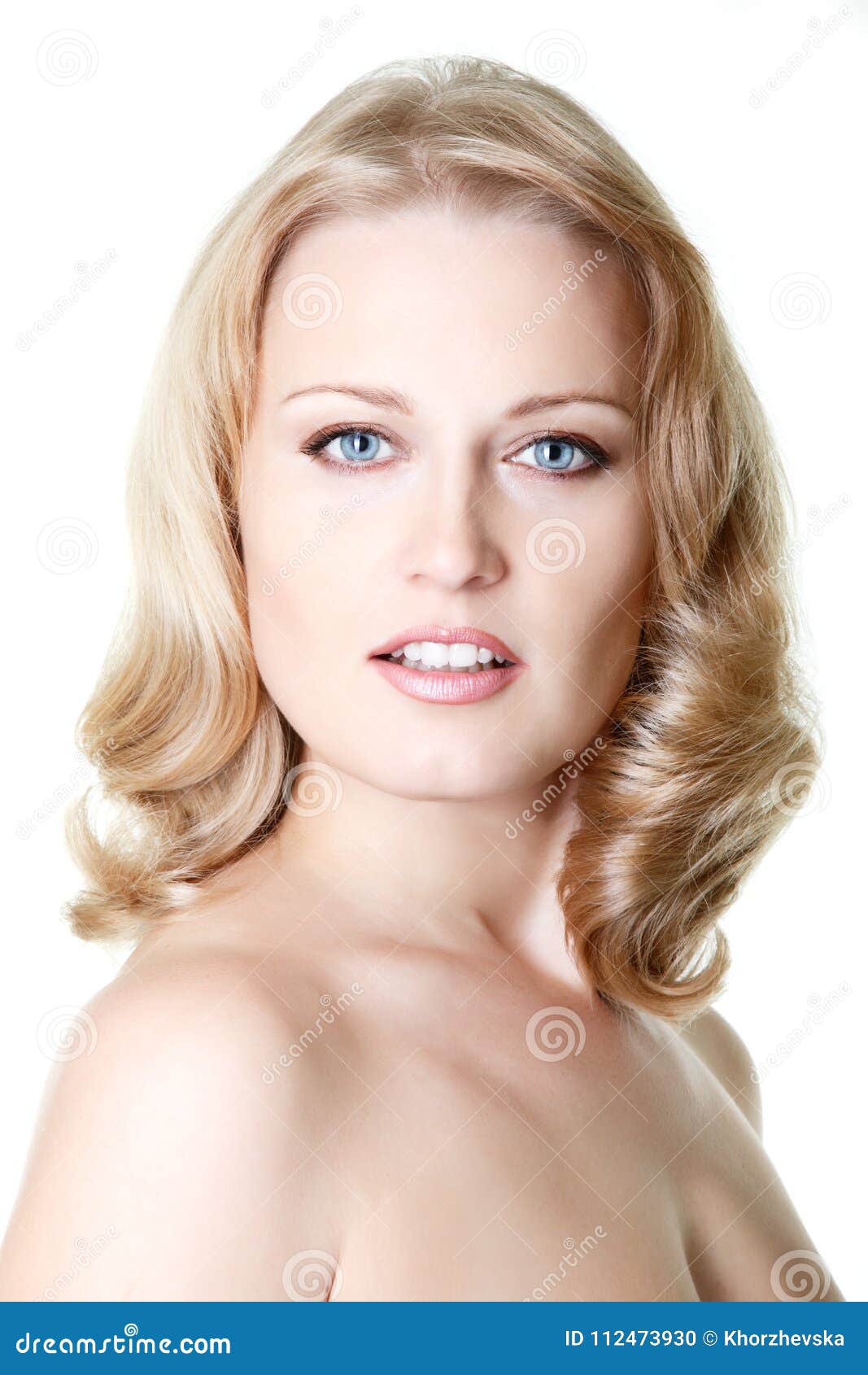 Beautiful Woman Portrait Mid Adult Female Face And Shoulders Cl Stock