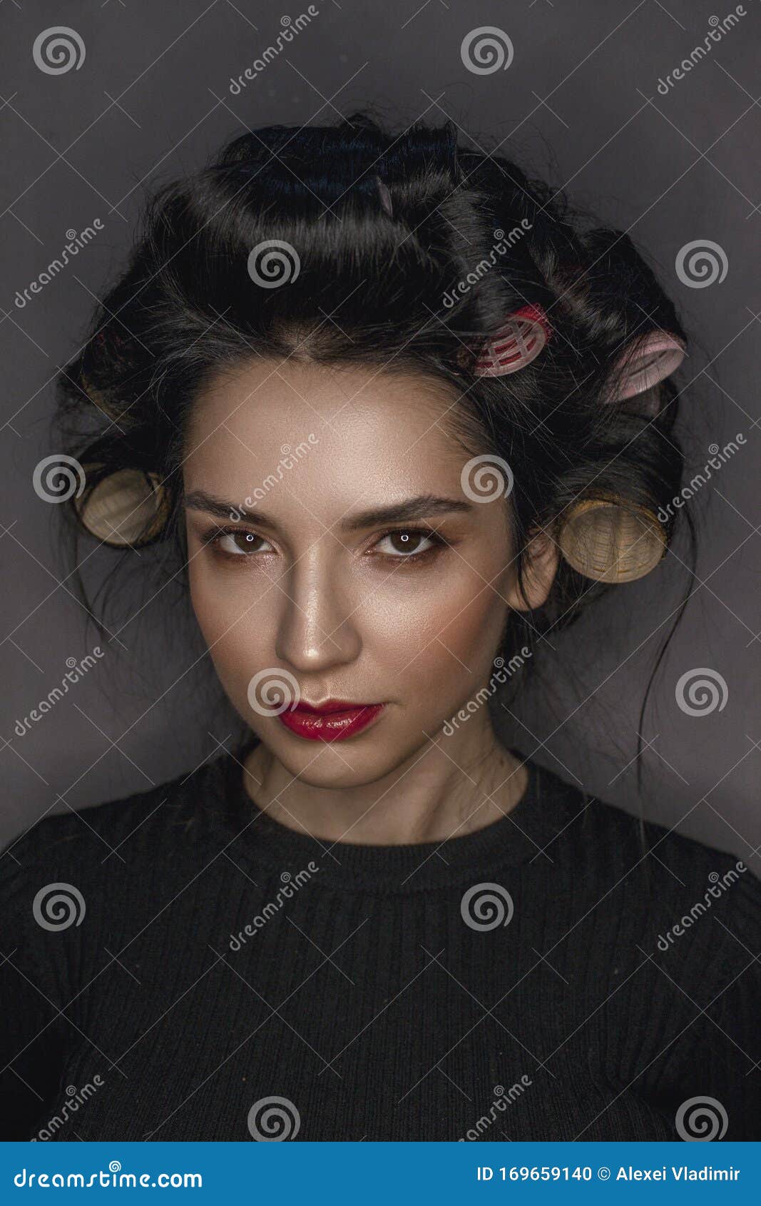 Beautiful Woman Portrait in Studio Stock Photo - Image of healthy, look ...