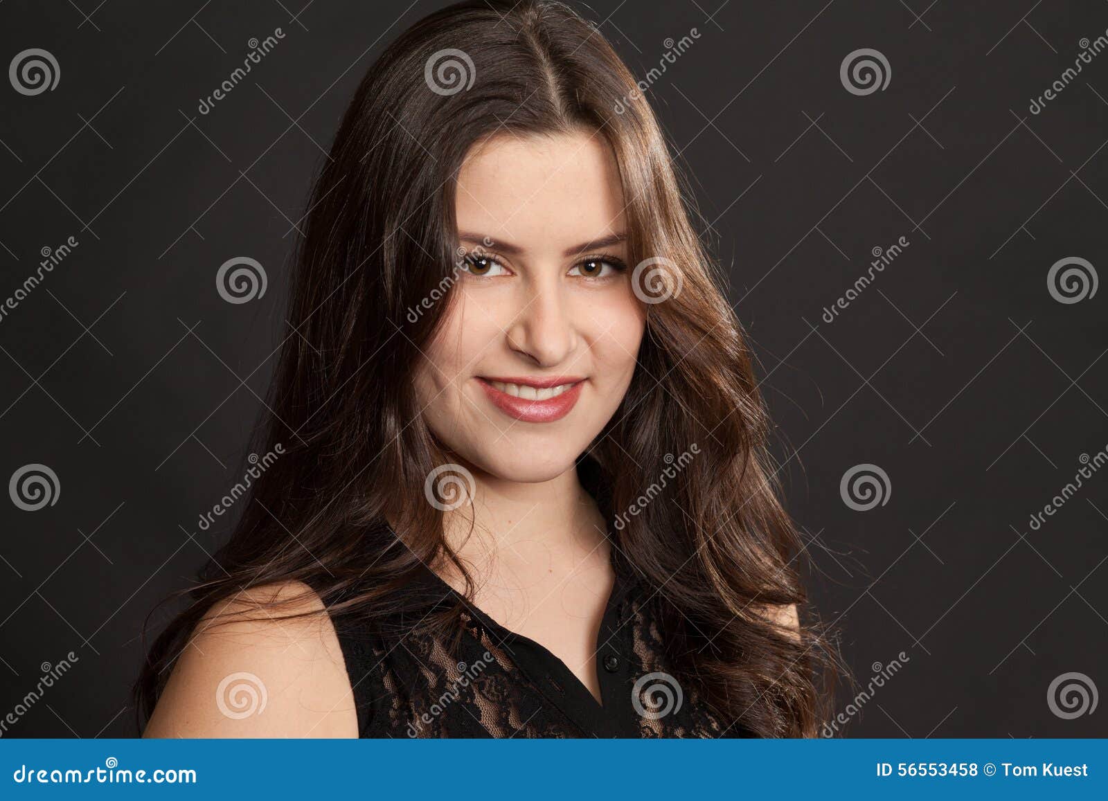 Beautiful Woman Portrait in a Studio Stock Photo - Image of studio ...