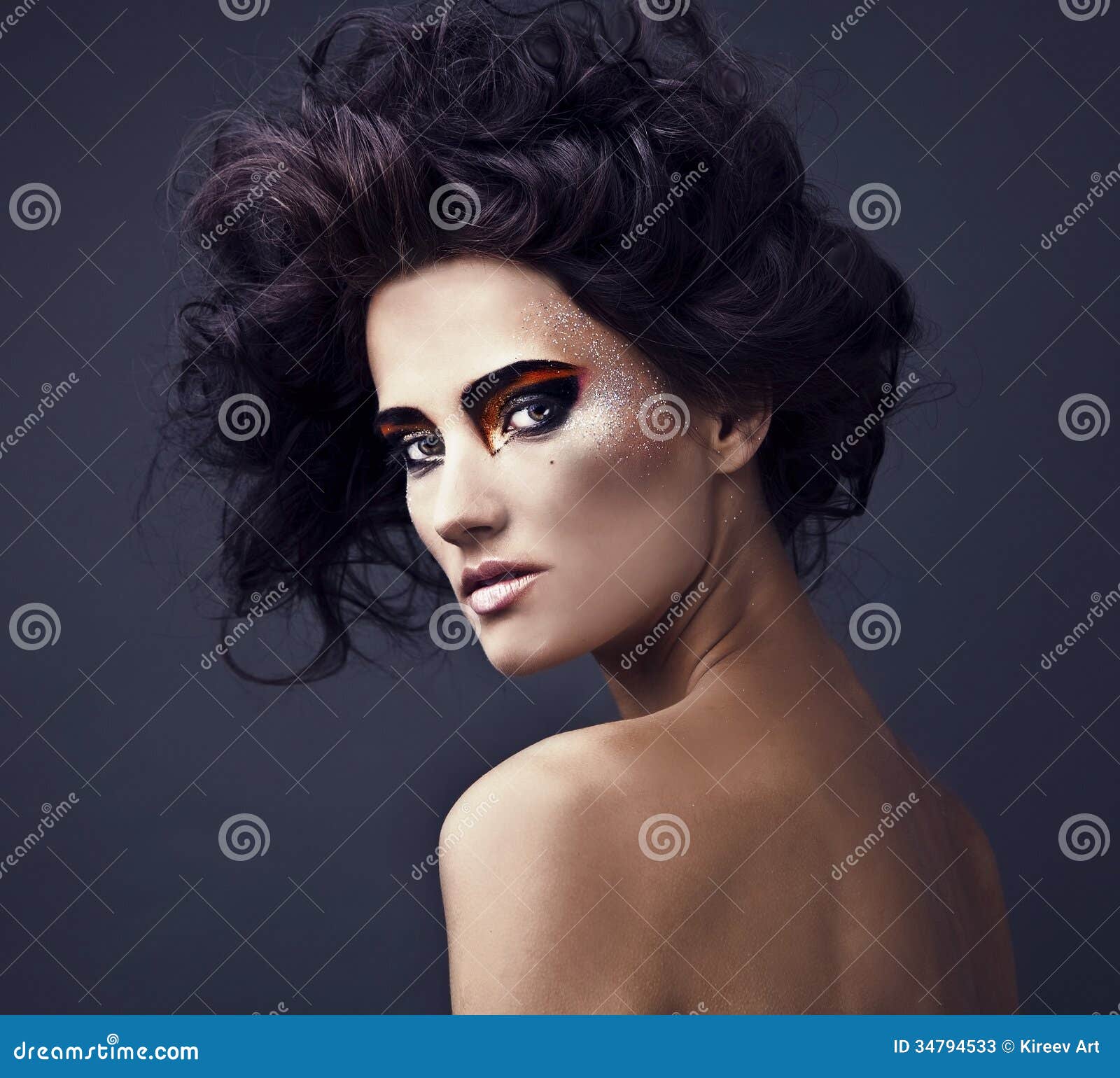 Beautiful Woman Pose in Studio. Stock Image - Image of cosmetics ...