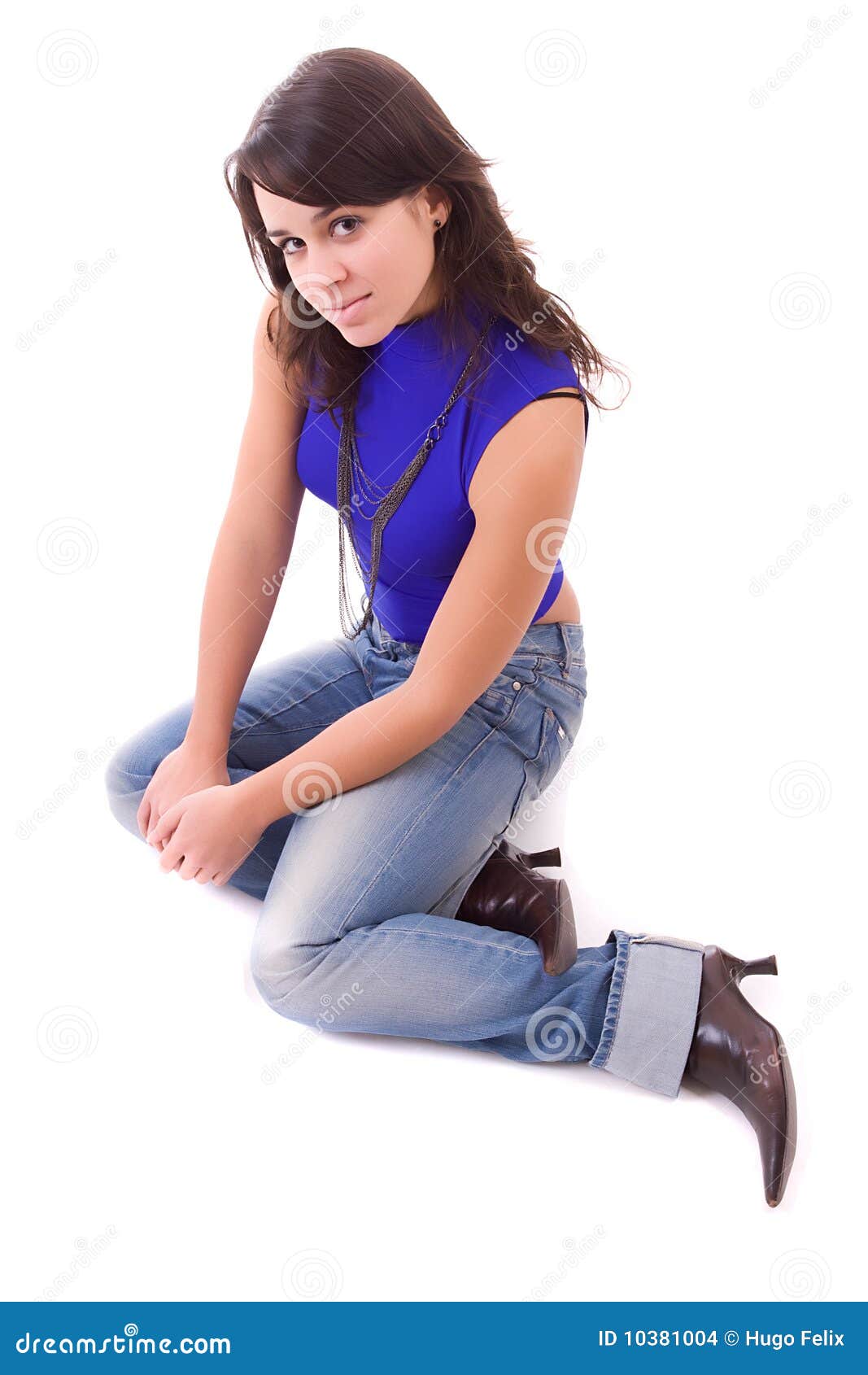 Beautiful woman posing stock photo. Image of isolated - 10381004