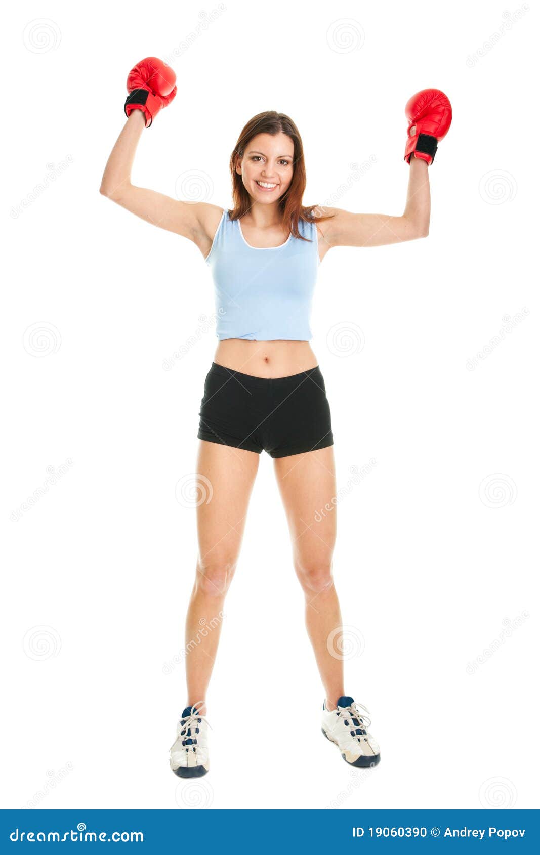 Beautiful Woman Practicing Boxing Stock Photo - Image of caucasian ...