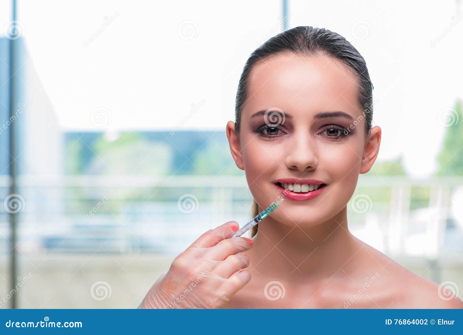 The Beautiful Woman Preparing for Botox Injection Stock Photo - Image ...