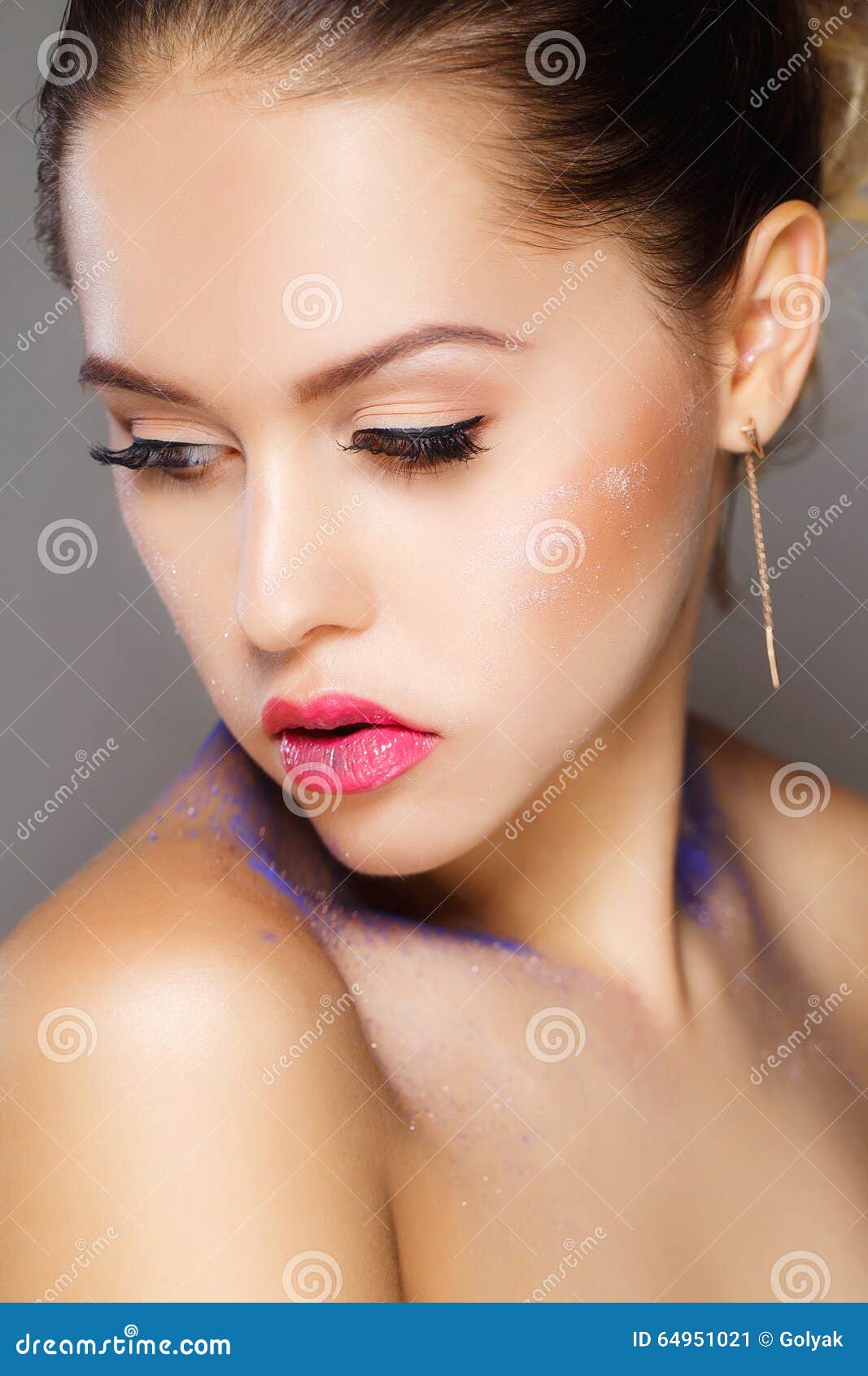 Beautiful Woman With Professional Make Up Stock Image Image Of Adult