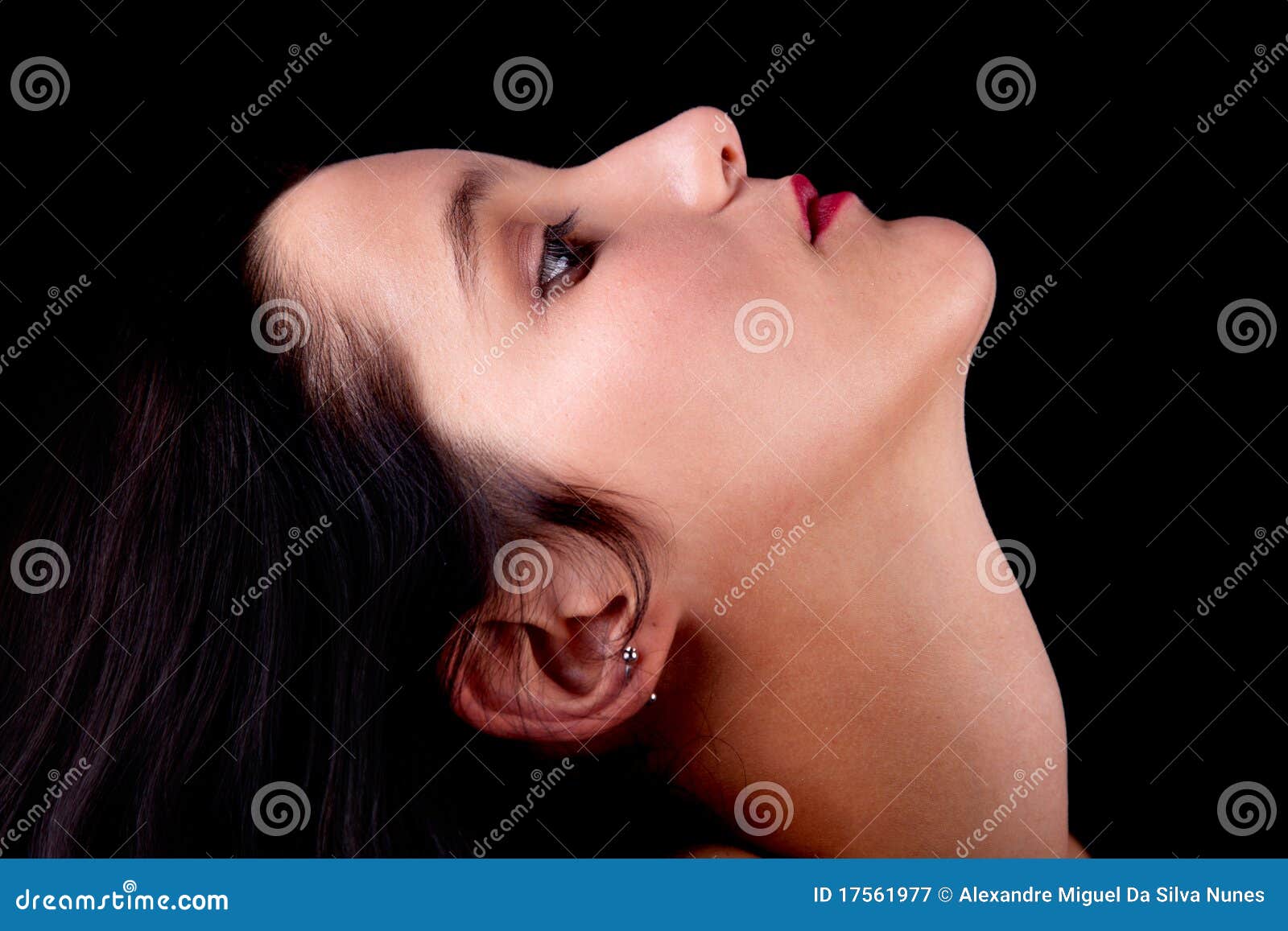 Beautiful woman profile stock image. Image of closeup - 17561977