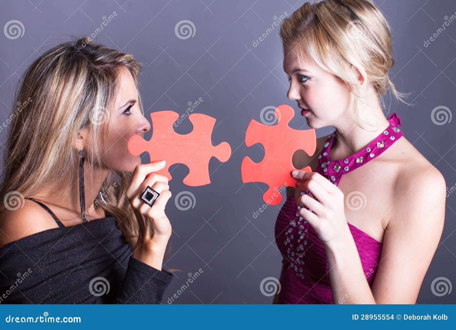 Beautiful woman puzzled stock photo. Image of consideration - 28955554