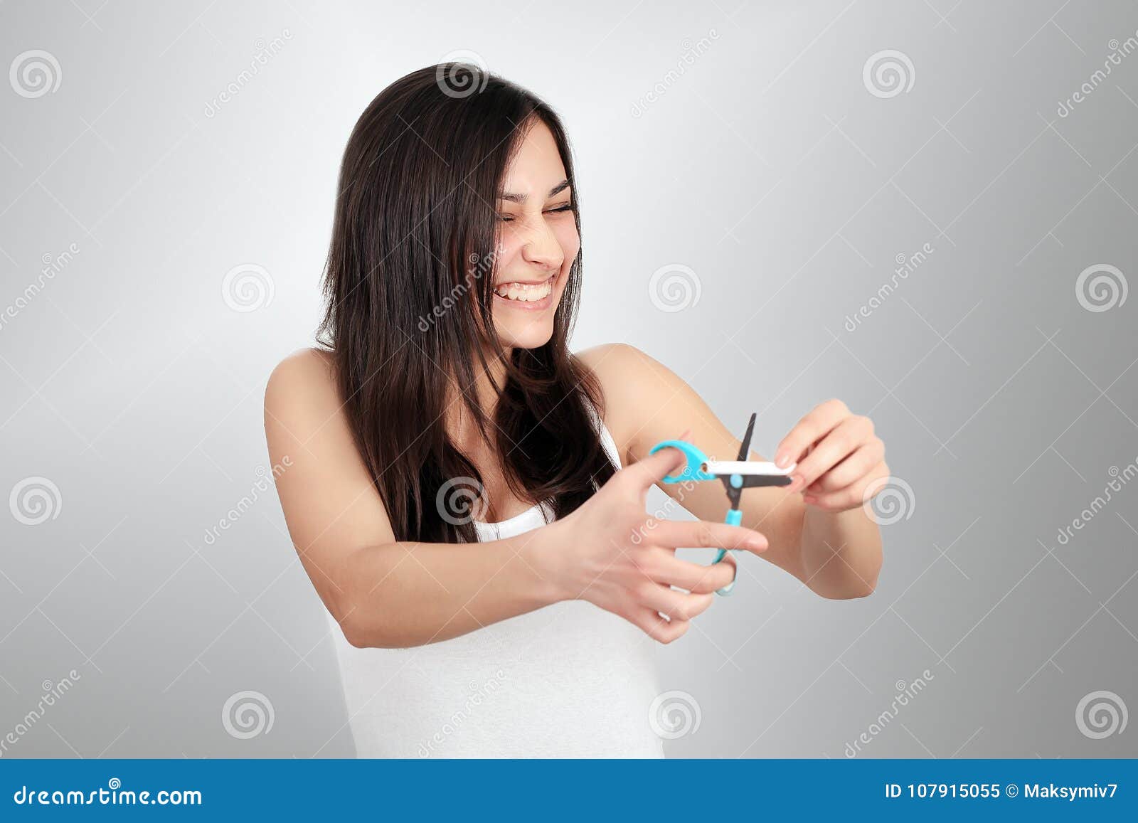 Beautiful Woman Quitting Smoking Cigarettes. Stop Smoking Stock Image ...