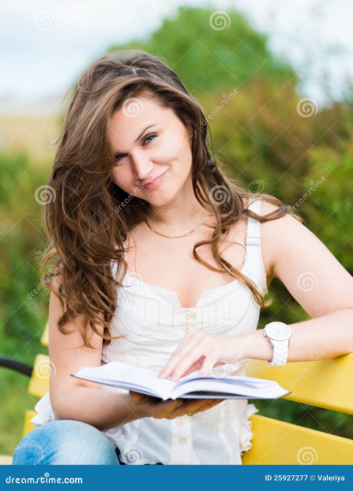 Beautiful Woman Read A Book Stock Image Image Of Girl Portrait 25927277