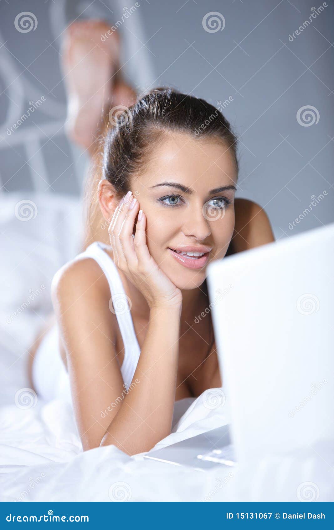 Beautiful woman is resting stock image. Image of caucasian - 15131067