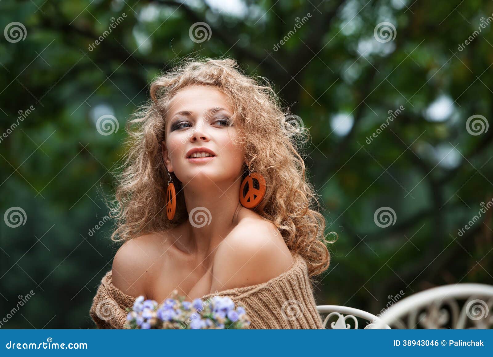 Beautiful Woman Resting in the Garden Stock Photo - Image of nature ...