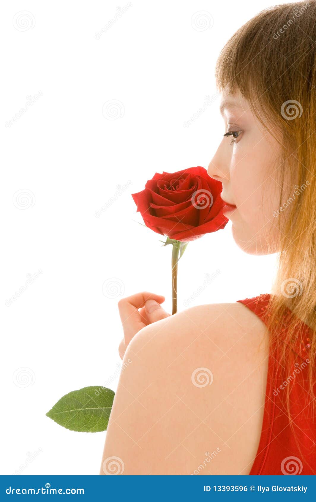 Beautiful woman with rose stock photo. Image of white - 13393596