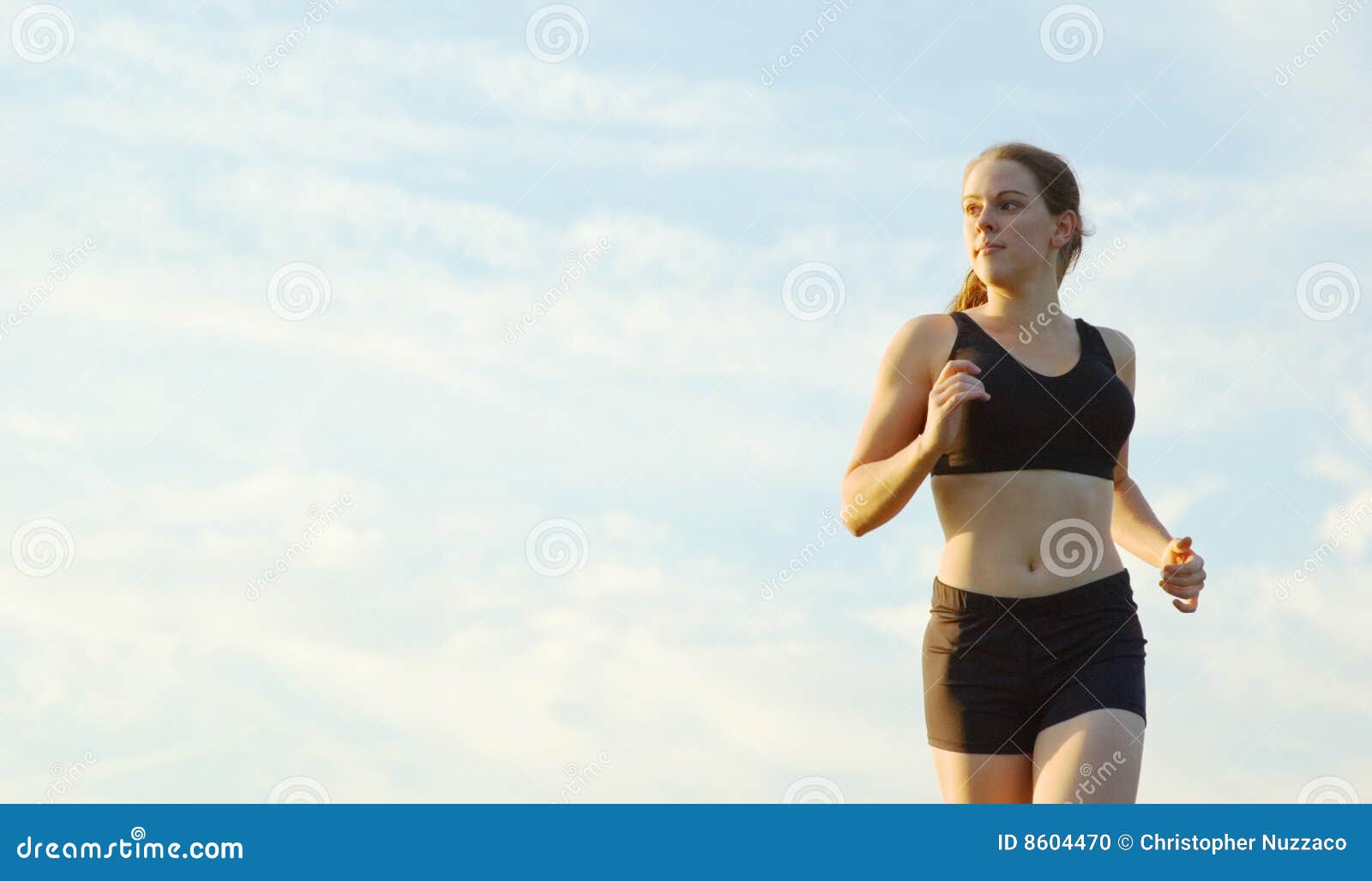 Beautiful Woman Runner stock photo. Image of model, nature - 8604470