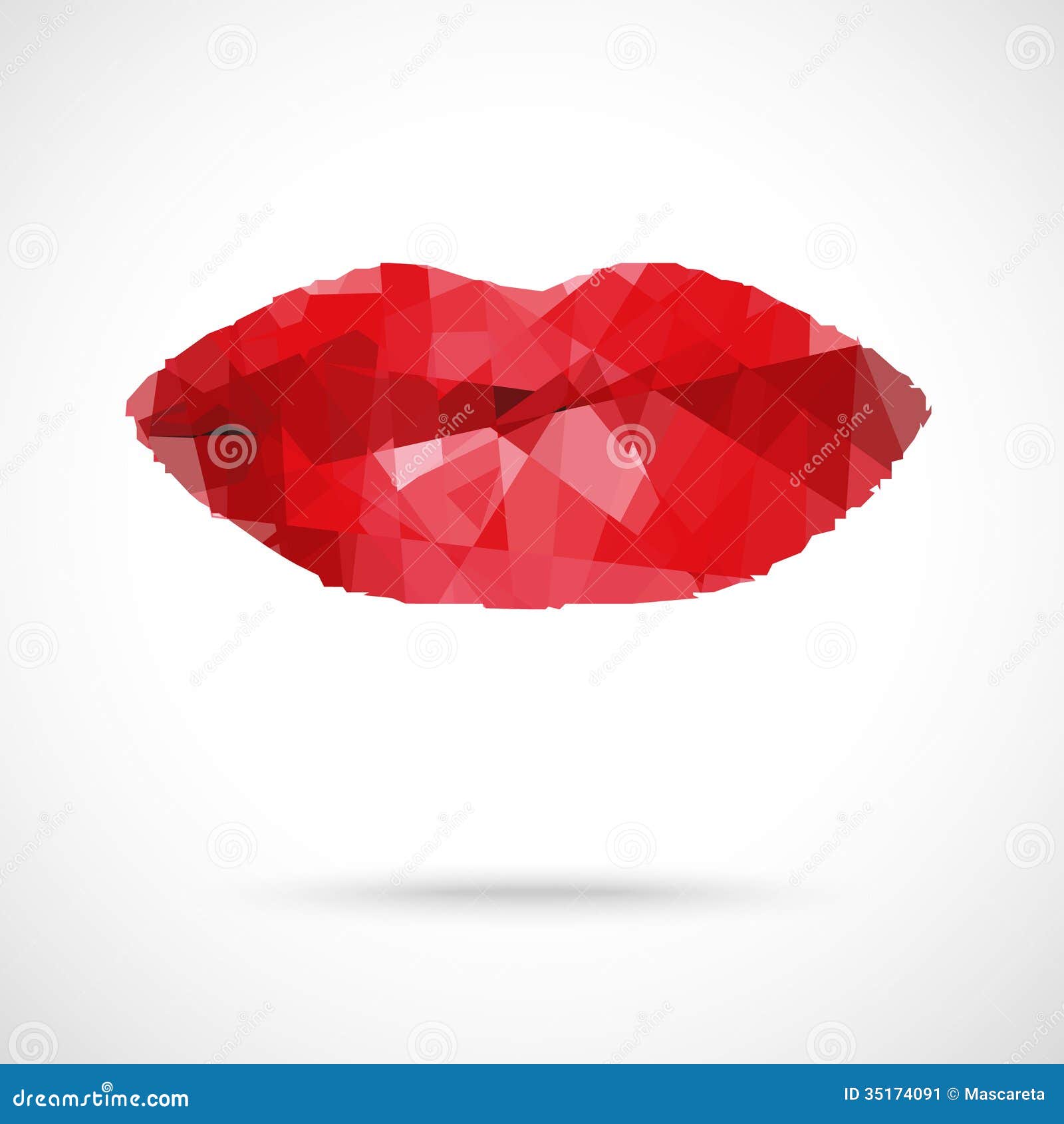 Beautiful Woman S Lips Formed by Abstract Blots Stock Vector ...