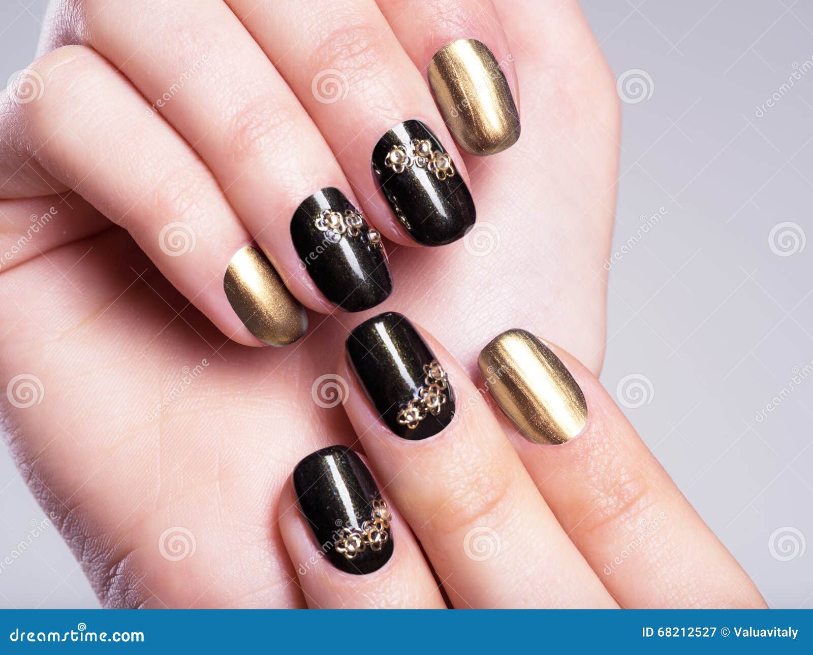 Beautiful Woman S Nails with Creative Manicure Stock Image - Image of ...