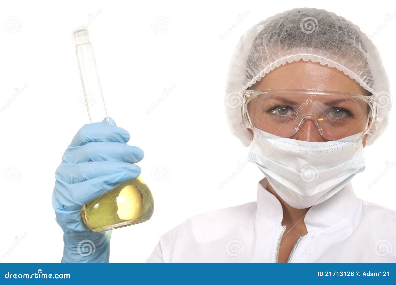 Beautiful Woman Scientist Works in the Laboratory Stock Photo - Image ...