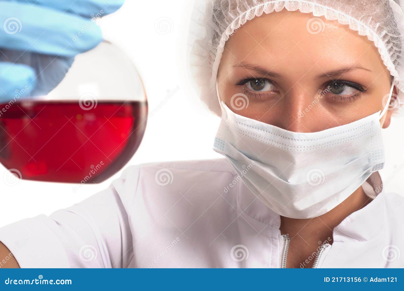 Beautiful Woman Scientist Works in the Laboratory Stock Photo - Image ...
