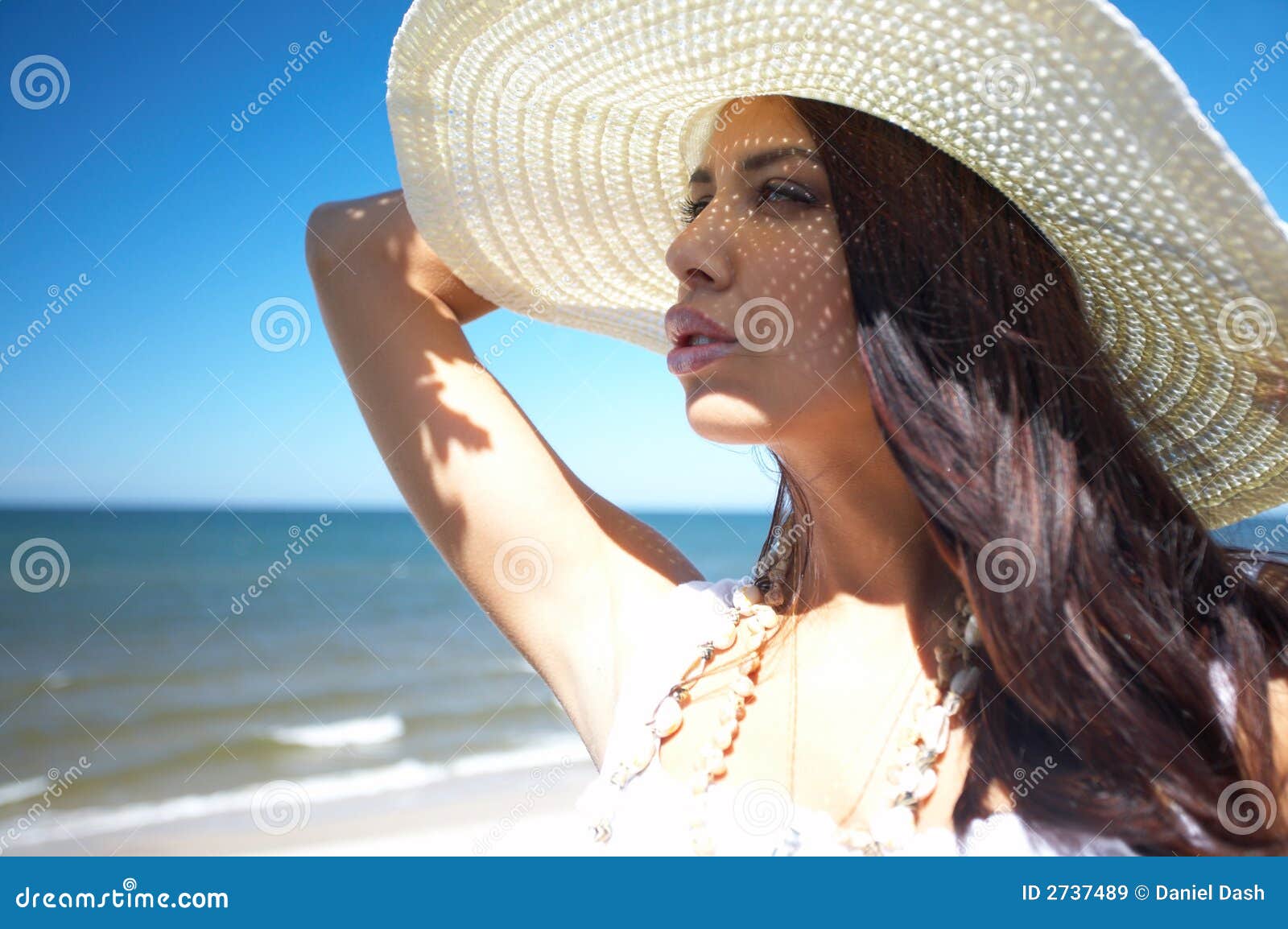 Beautiful Woman at seaside stock image. Image of vacation - 2737489