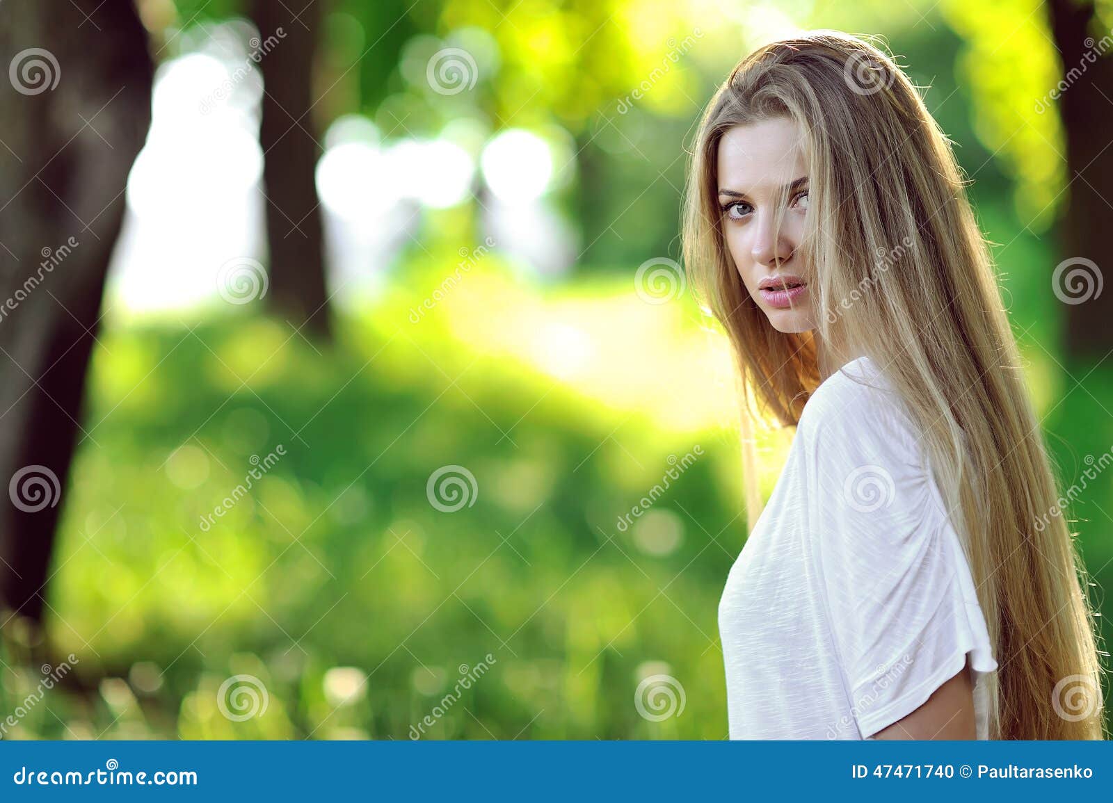 Beautiful Woman with Seductive Look Stock Photo - Image of clean ...