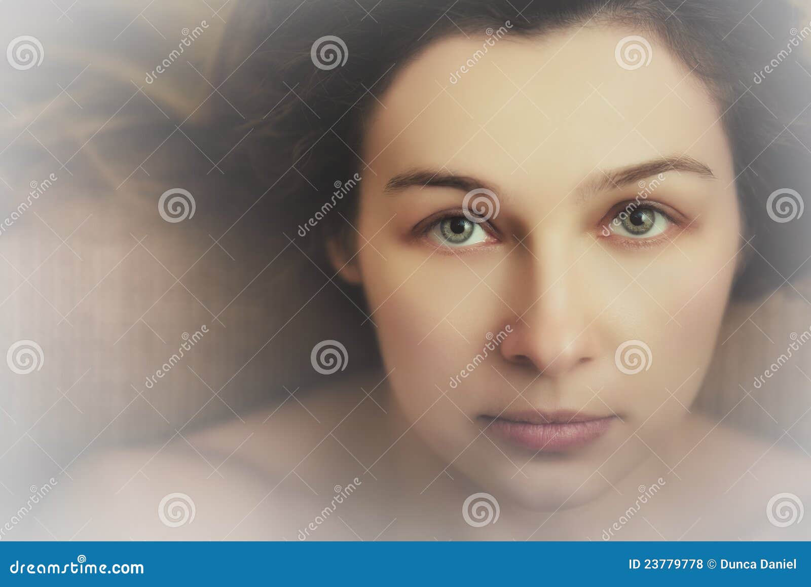 Beautiful Woman with Sensual Expressive Eyes Stock Photo - Image of ...