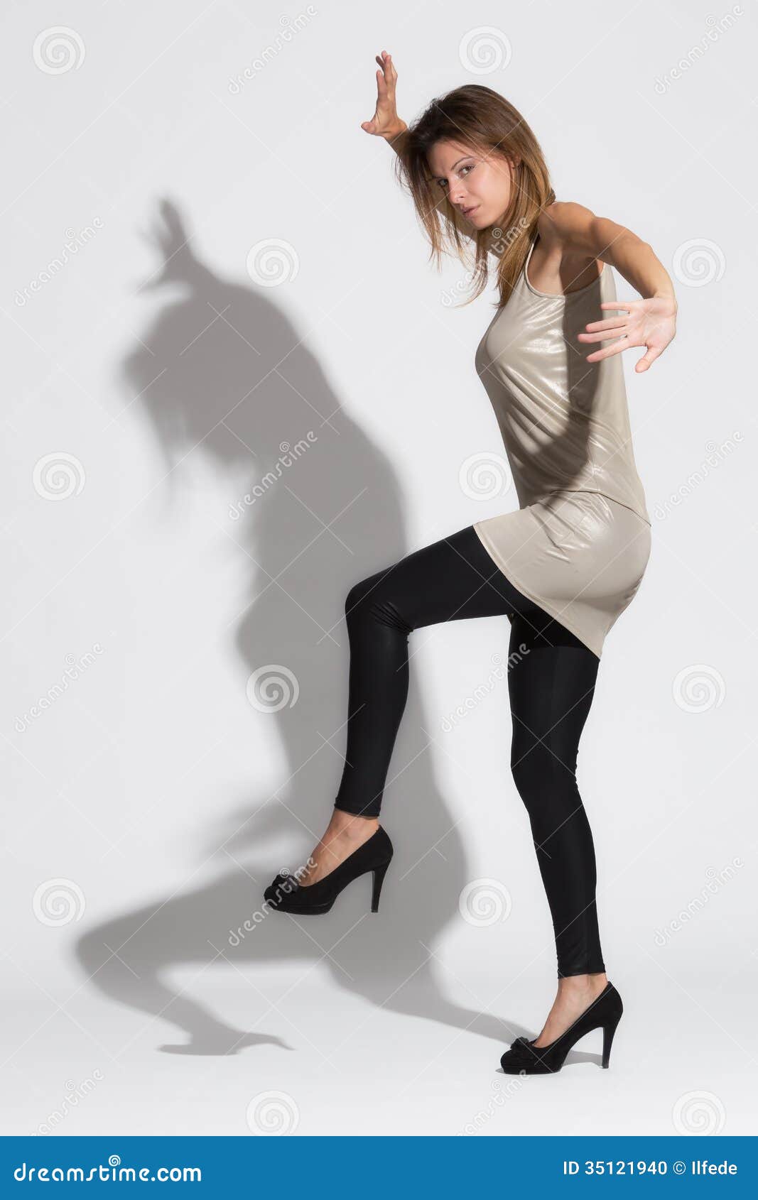 Beautiful Woman and Shadow. Stock Photo - Image of sensuality, glamour ...