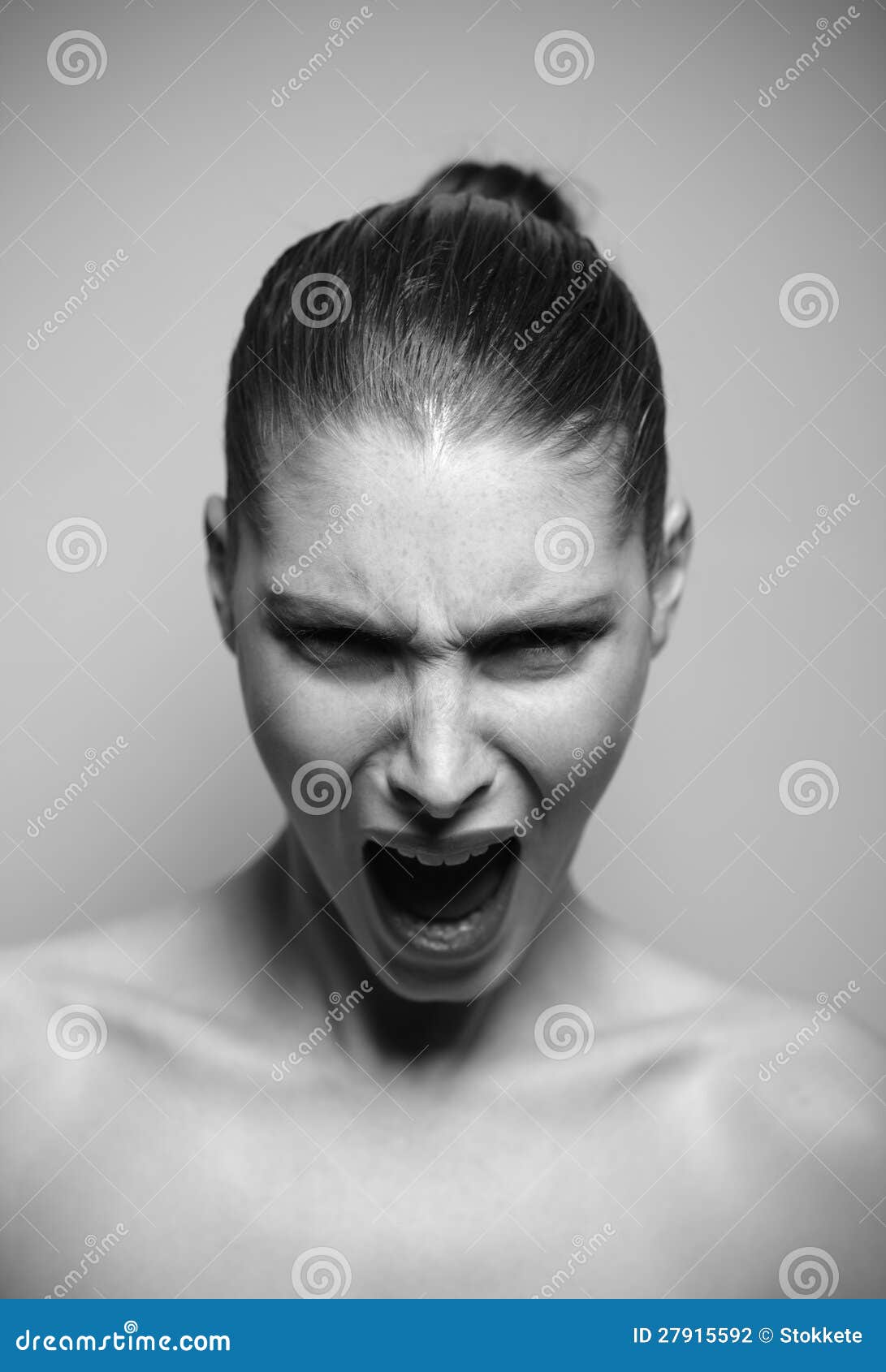 Beautiful Woman Shouting Angry Stock Photo - Image of face, caucasian ...