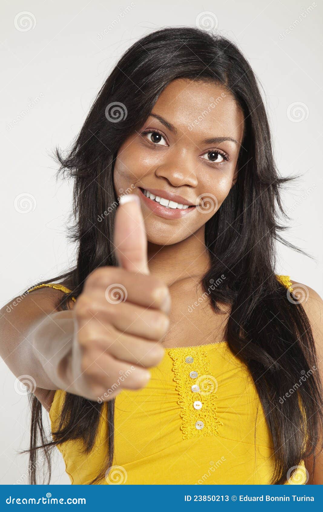 Beautiful woman showing OK stock image. Image of hair - 23850213