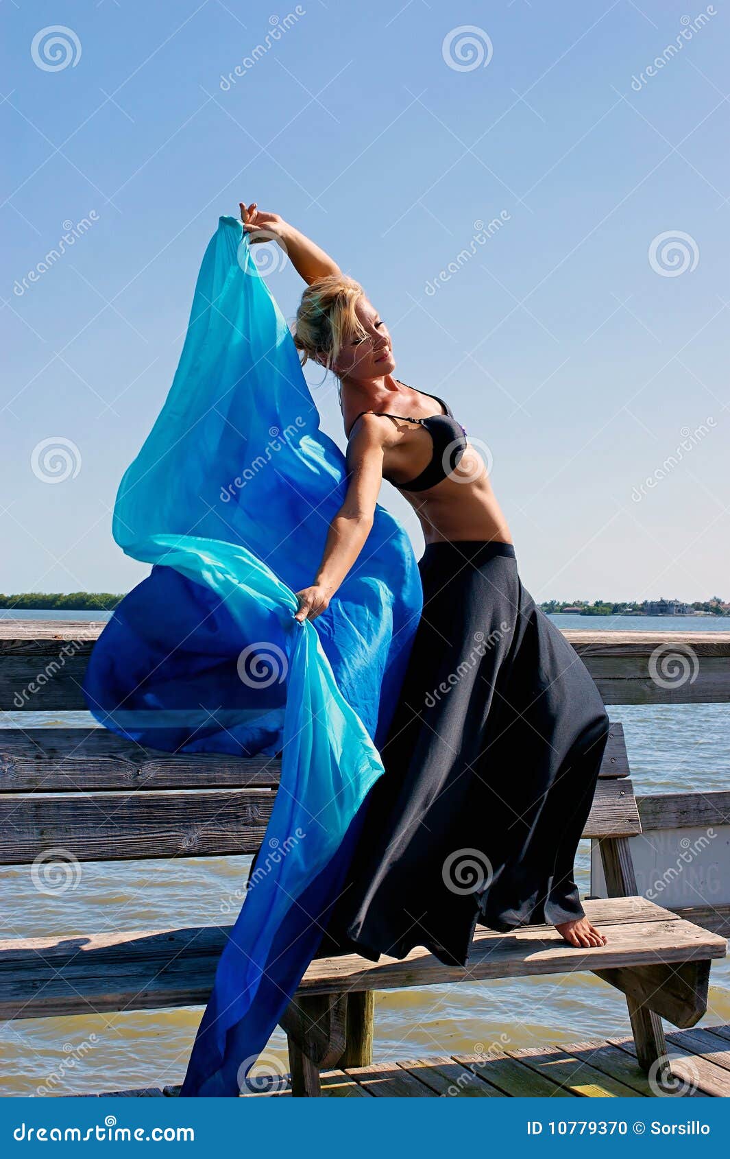 Beautiful woman with silk stock photo. Image of contact - 10779370