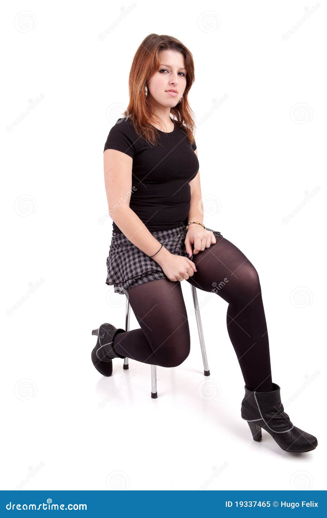 Beautiful Woman Sitting on a Chair Stock Image - Image of dress ...