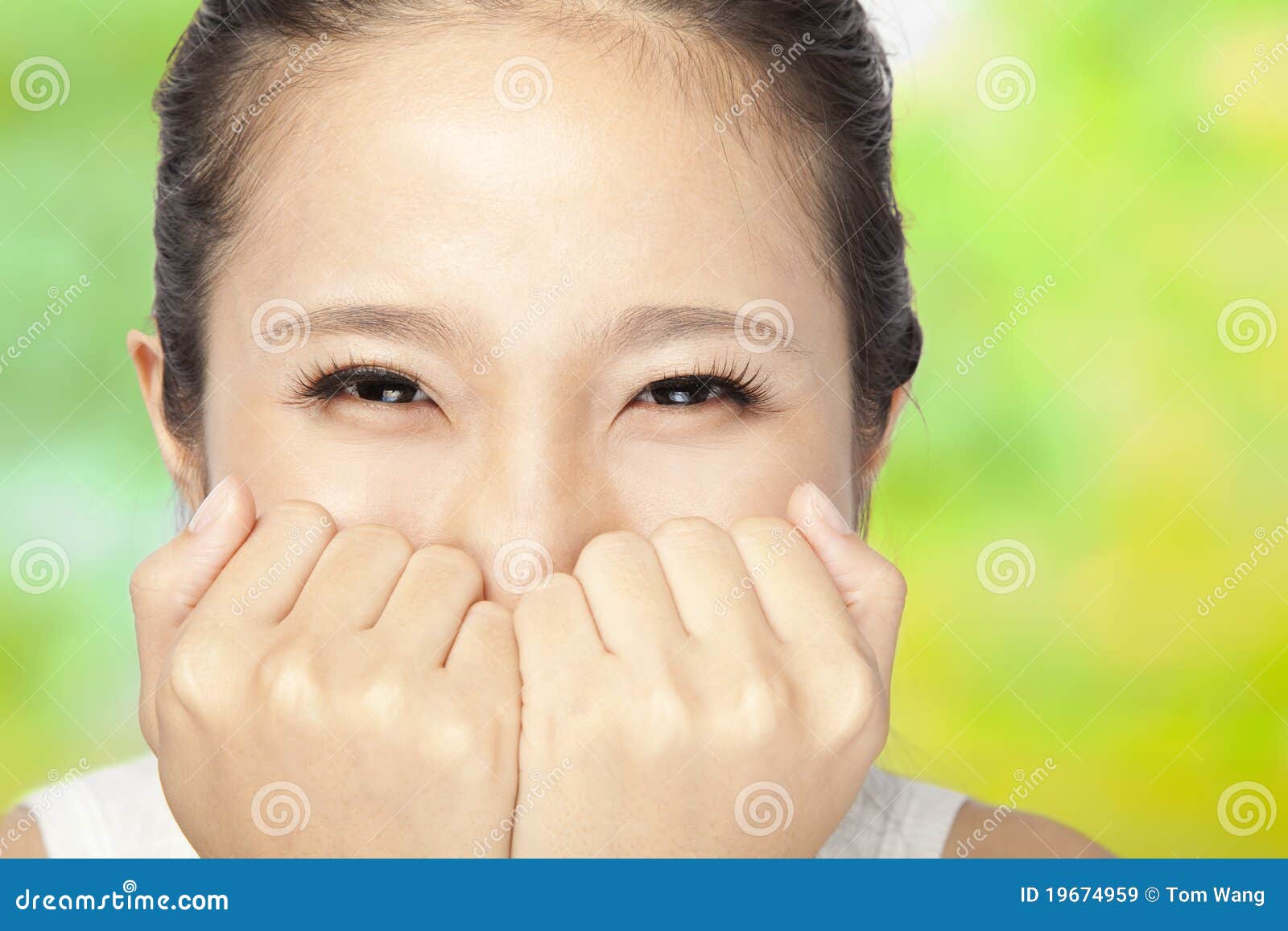 Beautiful Woman With Smiling Eyes Royalty Free Stock Images - Image ...