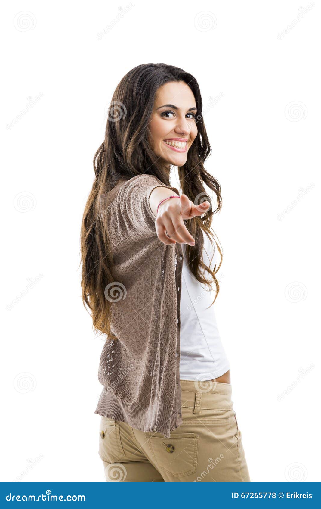 Beautiful woman smiling stock photo. Image of person - 67265778