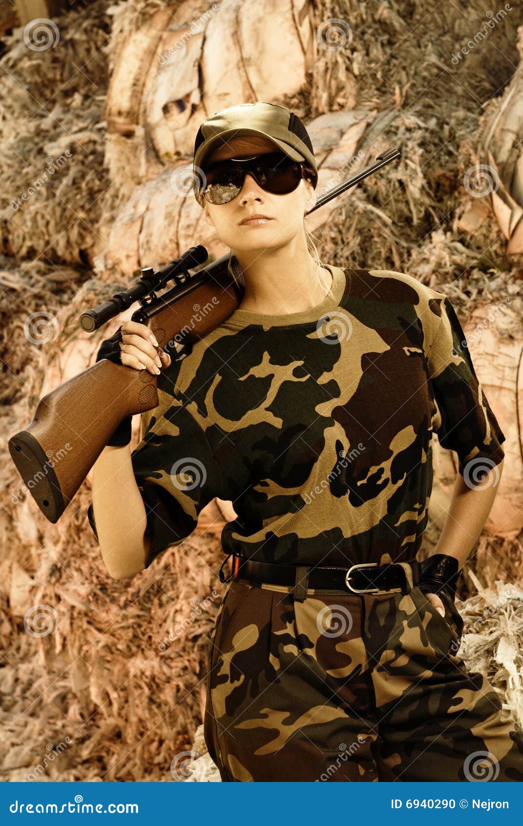 Beautiful woman soldier stock photo. Image of girl, beauty - 6940290
