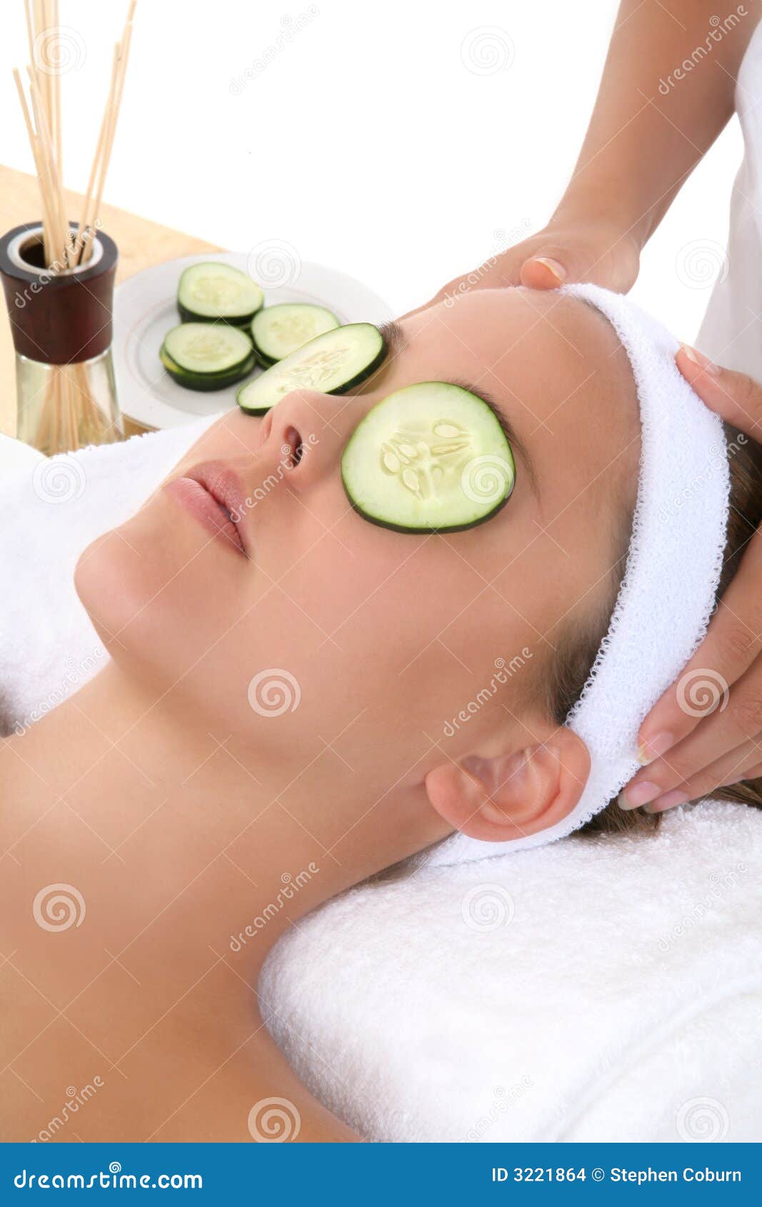 Beautiful Woman at Spa stock photo. Image of bath, touch - 3221864