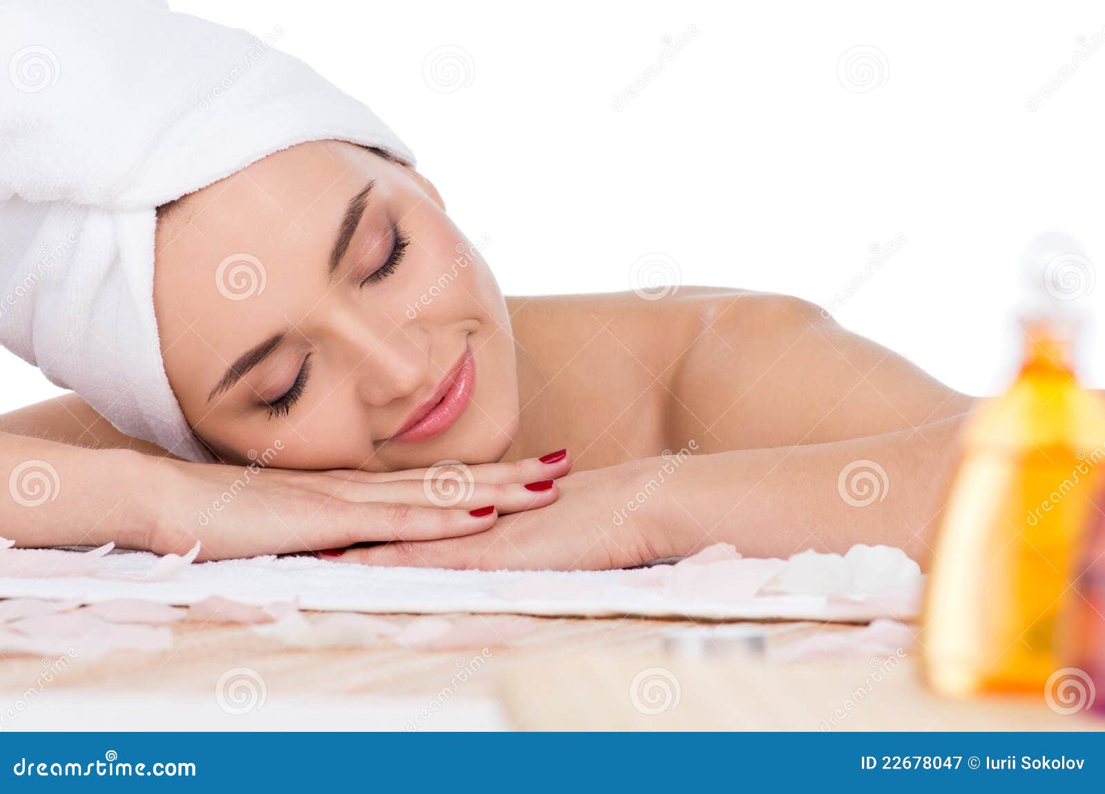 Beautiful Woman in Spa Salon Stock Image - Image of happy, enjoymant ...