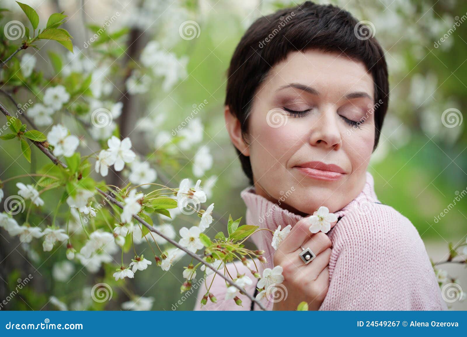 Beautiful woman in spring stock image. Image of human - 24549267