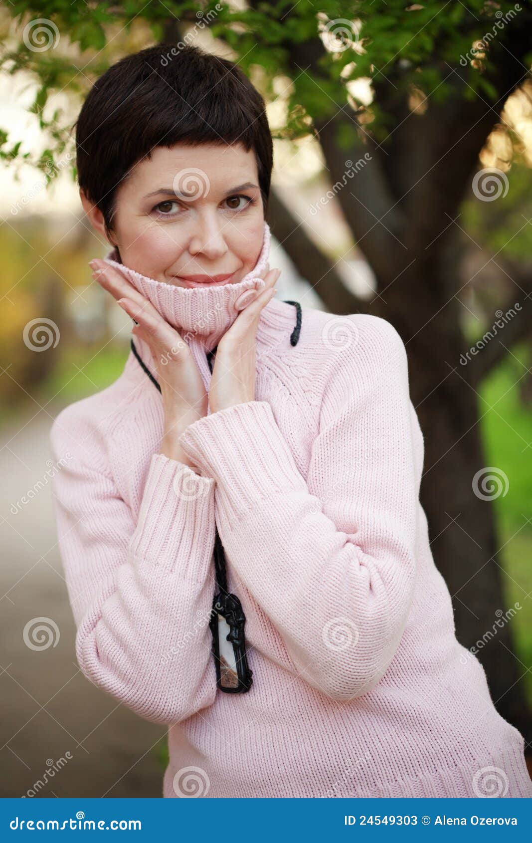 Beautiful woman in spring stock image. Image of middle - 24549303