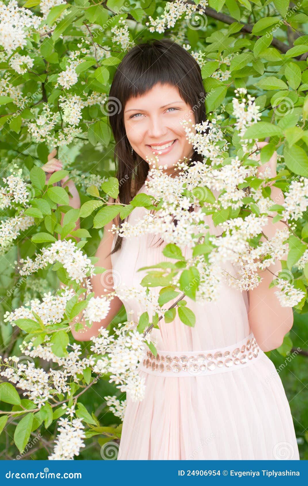 Beautiful woman in spring stock photo. Image of natural - 24906954