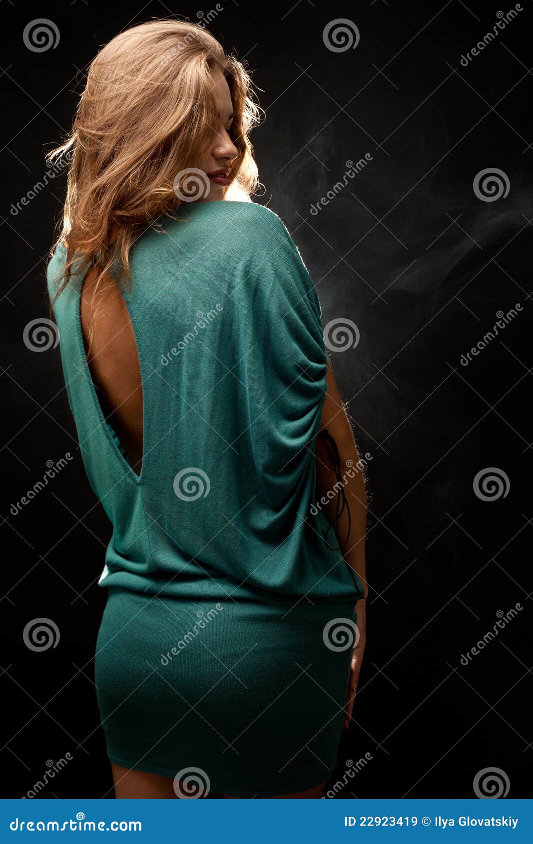 Beautiful Woman Standing Back To the Camera Stock Image - Image of body ...