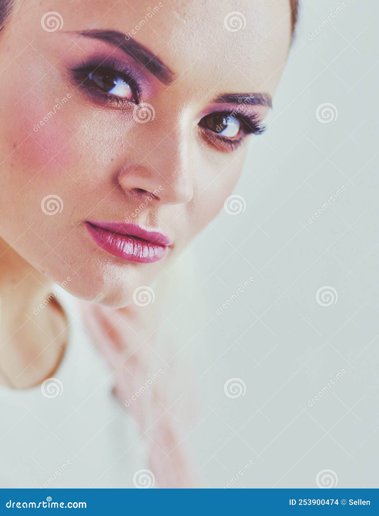 Beautiful Woman Standing in Study. Beautiful Woman. Stock Photo - Image ...