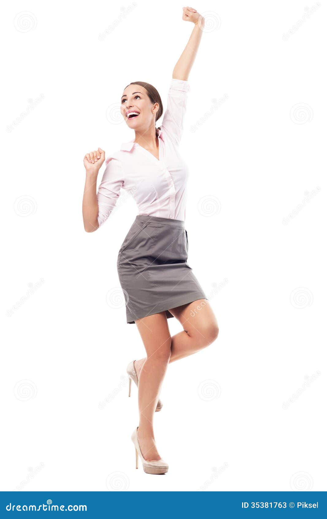 Beautiful woman standing stock image. Image of enjoying - 35381763